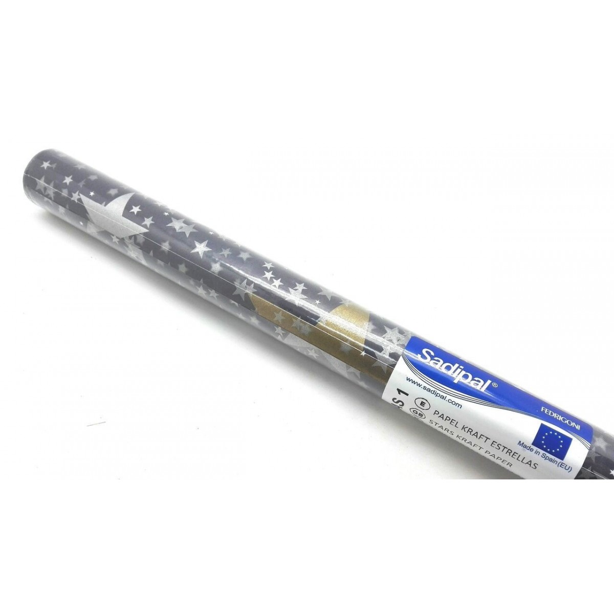 ROLLO PAPEL KRAFT ESTRELLA AZUL 1X3MT