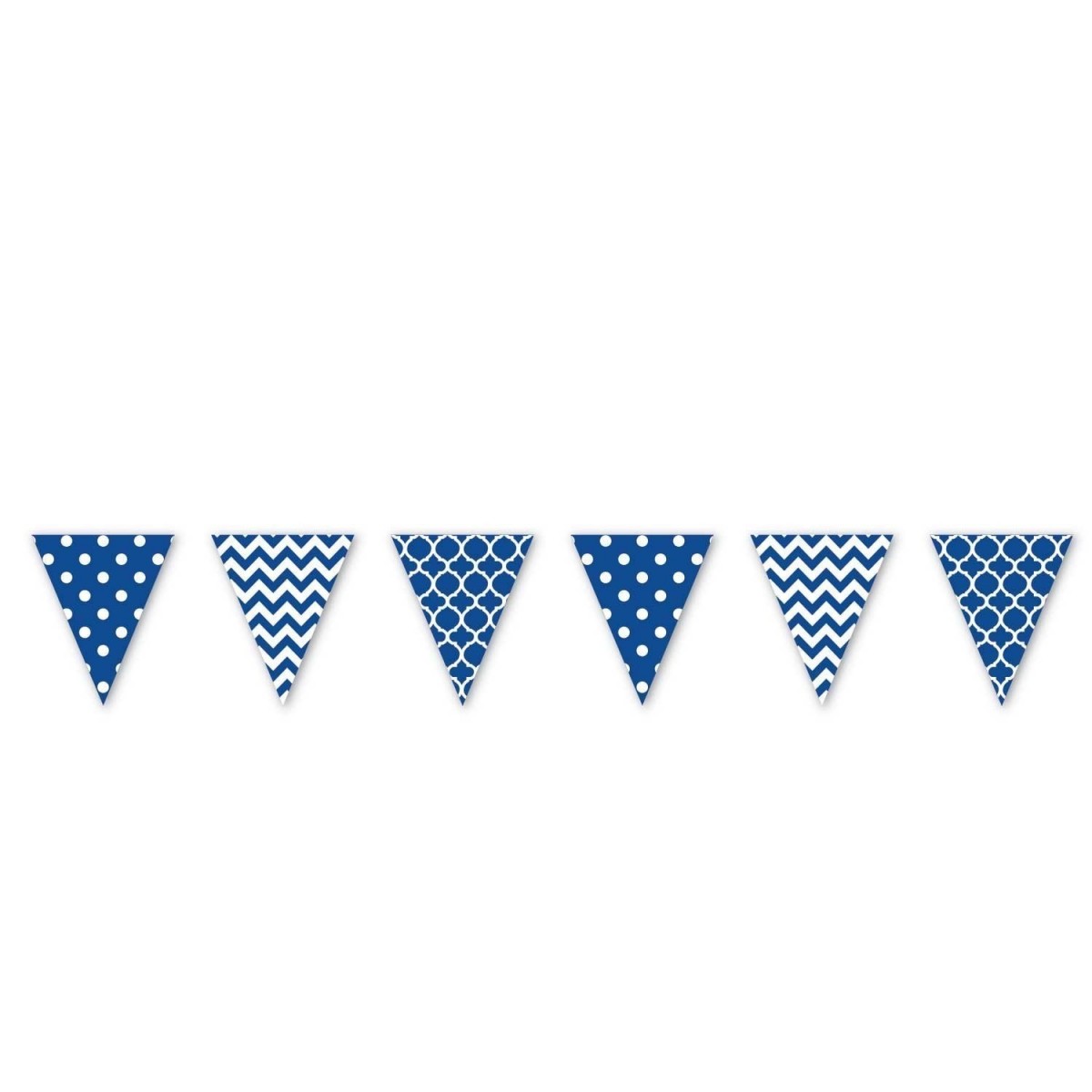 BANDERIN TRIANGULO SURTIDO AZUL 3,65MT