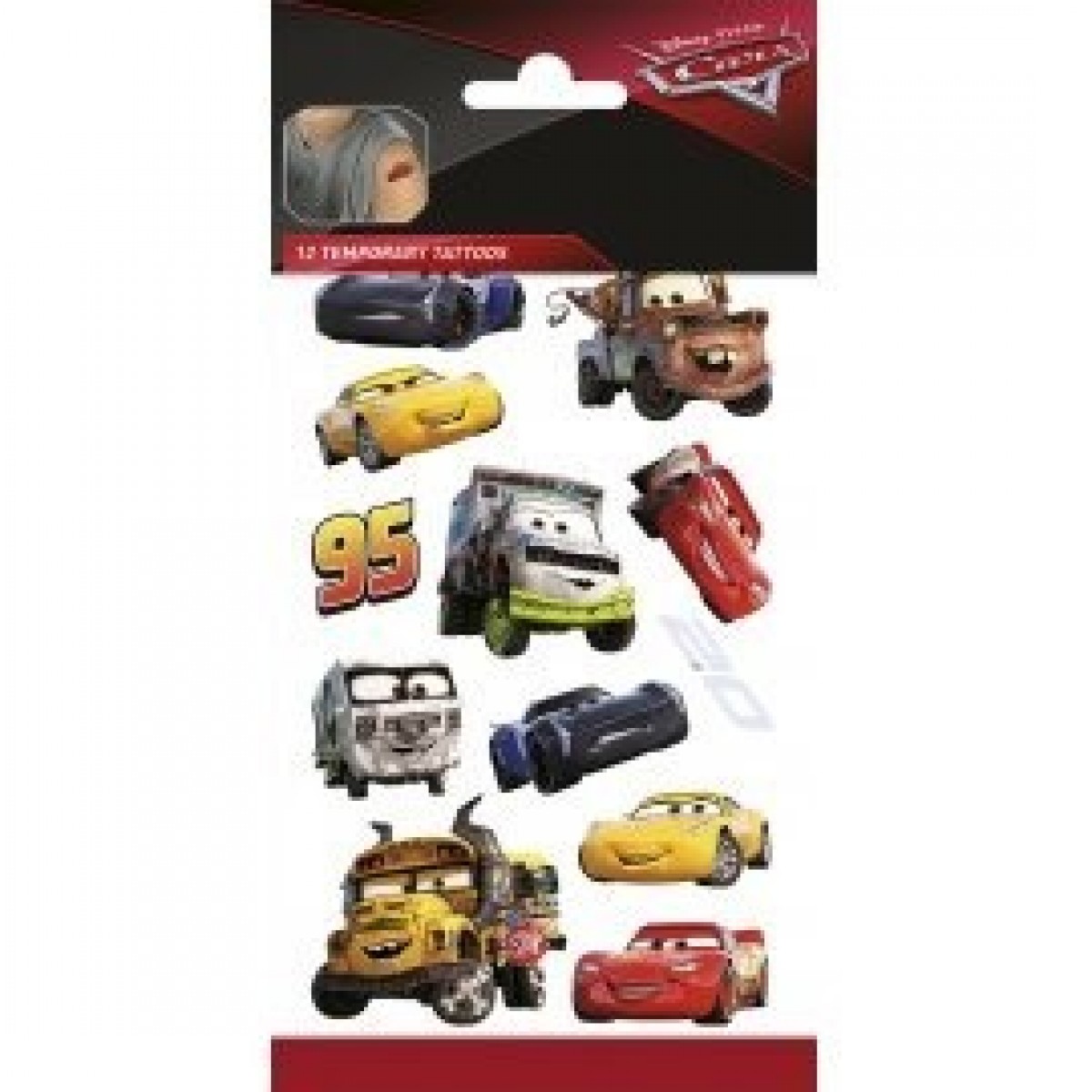 12 TATUAJE CALCOMANIAS CARS
