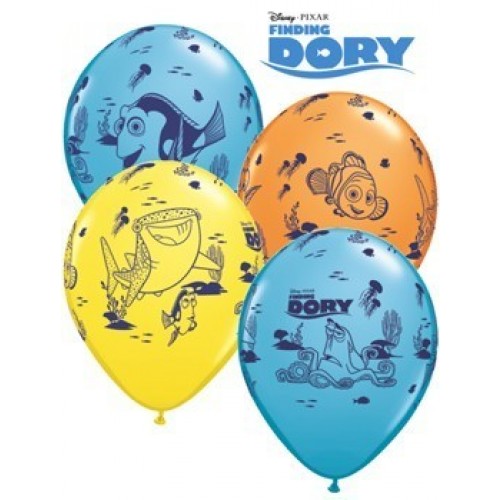 6 GLOBOS 12" LATEX DORY AMIGOS COL.SUR
